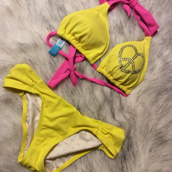 PINK Victoria's Secret | Swim | New Rhinestone Victoria Secret Bikini ...